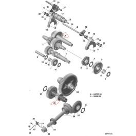 Turner Cycles Stage 2 High Speed Gear Set w/intermediate shaft for Can ...